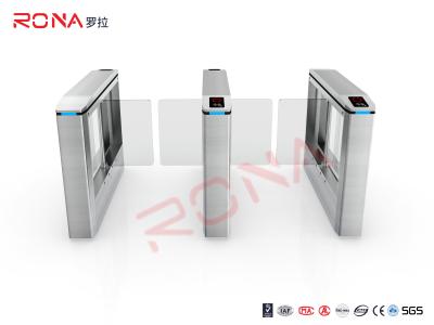 China RFID Palm Print Swing Gate Turnstile 500-1050mm Passage Width Automatic Coin Card Collector for sale