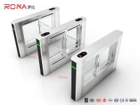 China TCP IP Security Electro Lock Swing Pedestrian Barrier Gate Turnstile Glass 550-1000mm DC24V for sale