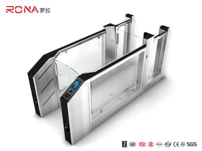 China Brushed Surface Speed Gate Fastlane Turnstile Half Height Turnstile With Fingerprint Reader for sale