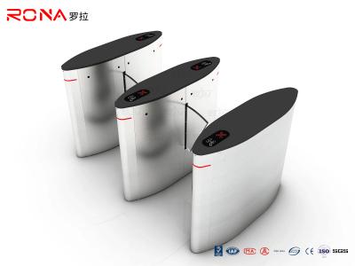 China Turnstile Flap Barrier Gate Barcode Scanner Electronic 304 Stainless Steel Material for sale