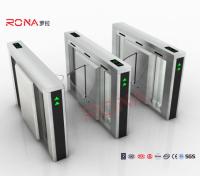 China Half Height Flap Barrier Turnstile 304 Stainless Steel Fingerprint Security 550mm Passage Width for sale
