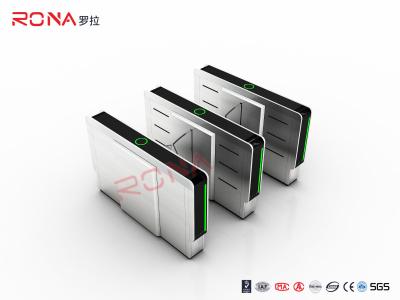 China Waist Height Flap Barrier Gate Access Control Barcode Flap Barrier Turnstile For Museum for sale