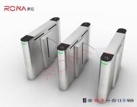 China Stadiums Fingerprint Optical Turnstile Flap Barrier Gate Swing Barrier Brushed 1400mm 990mm for sale