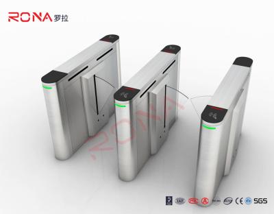 China Stadiums Fingerprint Optical Turnstile Flap Barrier Gate Swing Barrier Brushed 1400mm 990mm for sale