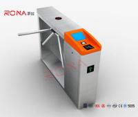 China Full 304 Stainless Steel Tripod Turnstile Gate with Fingerprint Reader 120° Rotation 990mm Height for sale