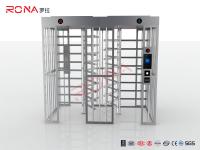 China Stainless Steel Full Height Turnstile RFID Card Reader Fingerprint With Double Channels for sale