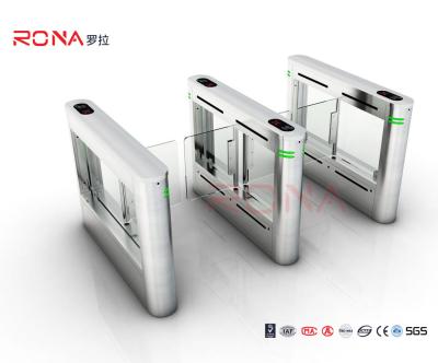 China Stylish Clear Bi - Directional Access Control Turnstile With Swing Panel for sale