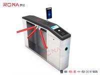 China 304 Stainless Steel Revolving Pedestrian Turnstile Gate 3 Arm 990mm Height 510mm Bar Length for sale