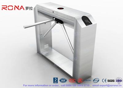 China 304 Stainless Steel Tripod Turnstile Gate 1200mm RFID Flap Barrier Access Control for sale