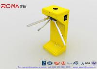 China Yellow Vertical Tripod Turnstile Gate with 500mm Arm Length and 550mm Passage Width for Access Control Systems for sale