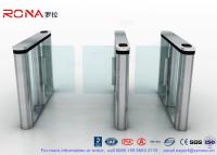 China Brushed Surface Speed Gate Turnstile with Fingerprint Reader 1600x1000mm DC36V Motor 50 Persons/Minute for sale