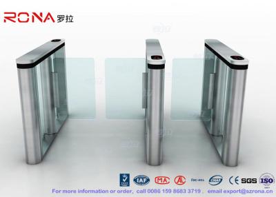 China Brushed Surface Speed Gate Turnstile with Fingerprint Reader 1600x1000mm DC36V Motor 50 Persons/Minute for sale