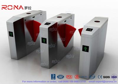 China Stainless Steel Flap Barrier Gate 900mm Anti-Clamp with Fingerprint for Handicap Access for sale