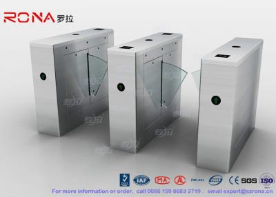 China Galvanized Steel Flap Barrier Gate 1420x310x1005mm Bi-Directional Intelligent Turnstile 220V AC for sale