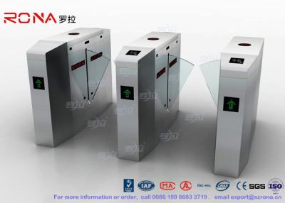 China Outdoor Indoor Flap Barrier Gate Turnstile with 13.56MHz RFID Reader 550mm Lane Width for sale