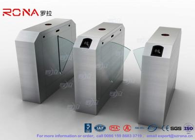 China Pedestrian Turnstile Flap Barrier Gate Access Control System Half Height 550mm Passage Width for sale