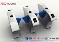 China Stainless Steel Flap Barrier Gate 1500mm Bi-Directional Turnstile with Acrylic Flap for sale