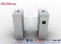 China Flap Barrier Gate Half Height Turnstiles Entrance With Red Soft Flapper for sale