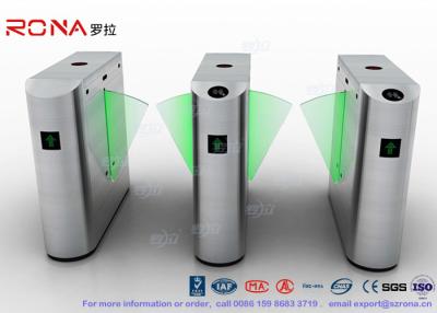 China Automatic Half Height Flap Barrier Gate 1200x300x990mm with 30 Persons/Min Throughput and 0.6s Response Time for sale