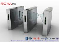 China Acrylic Flap Barrier Turnstile 1500mm 990mm Stainless Steel Access Control Gate for sale