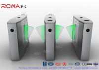 China Stainless Steel Heavy Duty Flap Barrier Gate 550mm Channel Automatic Turnstile for sale