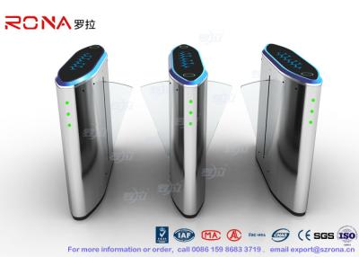 China IP54 Anti - Breakthrough Flap Turnstile Speed Automatic Gates Barcode System With Bule Light for sale