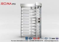 China High Security Full Height Turnstile Access Control 30 Persons/Minute 2200mm Height Stainless Steel for sale
