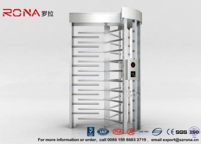 China High Security Full Height Turnstile Access Control 30 Persons/Minute 2200mm Height Stainless Steel for sale