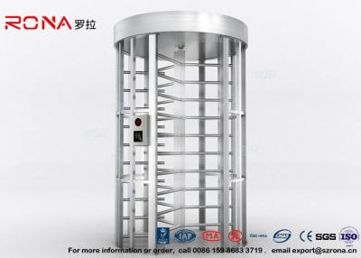 China Full Height Turnstile RFID Card Reader Fingerprint Access Control - 2200mm Height, 35 Persons/Min Capacity for sale