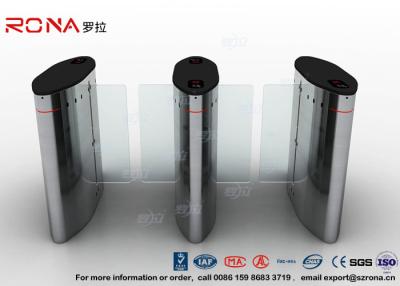 China 304 Stainless Steel Sliding Barrier Gate Turnstile 12V DC with 1400mm Shell and 50 Persons/Minute Capacity for sale