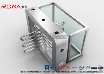 China Waist Height Turnstile Gate 1400x280x1000mm with 304 Stainless Steel and 24V DC Motor for Access Control for sale