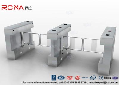 China Gym Swing Barrier Gate Electronic Stainless Steel Turnstile - 600-900mm Arm Length, IP54 Rating, 30-40 Persons/Minute for sale
