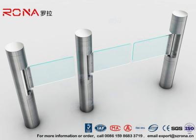 China RFID Card Reader Swing Gate DC24V Motor 900mm Passage Width RS485 Communication for Access Control for sale