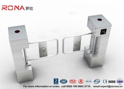 China RFID Biometric Swing Barrier Gate 1400×280×990mm Access Control Turnstile with 120W Power for sale
