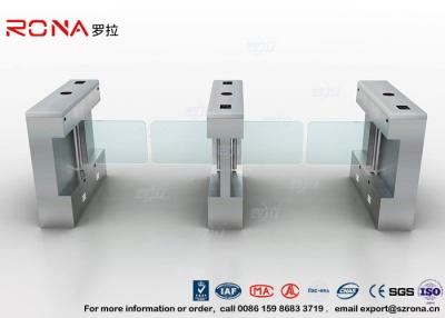 China Swing Barrier Gate Flap Turnstile 600mm Passage 900mm Wheelchair Lane Stainless Steel for sale