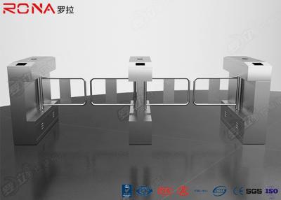 China Automatic Glass Swing Gate Turnstile - 500-1800mm Passage Width, DC24V 20W Drive, 30 Persons/Minute Capacity for sale
