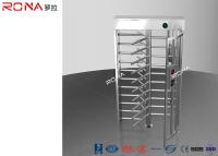 China Full Height Turnstile 3 Arm SUS304 Stainless Steel Single Lane Remote Control 120V for sale