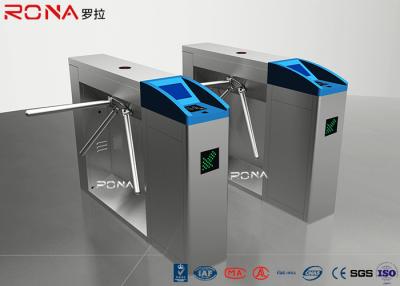 China Pedestrian Access Control Tripod Access System 550mm Passage Width Silver Color for sale