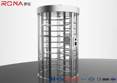 China Double Lane Full Height Pedestrian Turnstile Gate 304 Stainless Steel 220V 0.2S Opening for sale