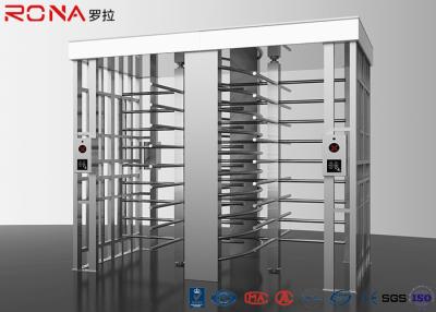 China Double Lane Full Height Turnstile Gate 220V 50dB Noise for Crowd Control for sale