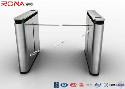 China Shopping Mall Drop Arm Turnstile Gate 304 Stainless Steel 2 RFID Readers 1s Opening for sale