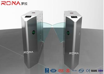 China Pedestrian Control Flap Barrier Turnstile , Gate Access Control Systems Electronic for sale