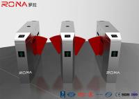 China Bi - Directional Flap Barrier Gate Turnstile Two Lane Barcode Scanner Durable for sale