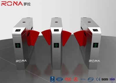 China Bi - Directional Flap Barrier Gate Turnstile Two Lane Barcode Scanner Durable for sale