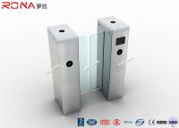 China Half Height Sliding Optical Barrier Turnstile - 40 Persons/Min Capacity, 600mm Channel Width, Stainless Steel Construction for sale