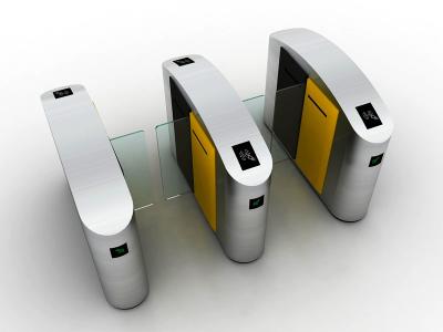 China Face Recognition Sliding Pedestrian Turnstile Gate 1400mm 304 Stainless Steel for sale
