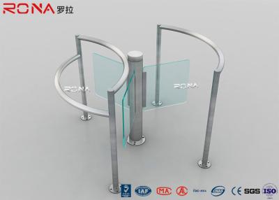 China Manual Half Height Turnstile Gate 1200×280×1000mm with 24V DC Motor and 3 Million Cycle Durability for sale