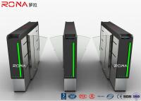 China Acrylic Flap Barrier Gate Fingerprint Rfid Card Reader Security Turnstile for sale