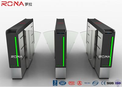 China Acrylic Flap Barrier Gate Fingerprint Rfid Card Reader Security Turnstile for sale
