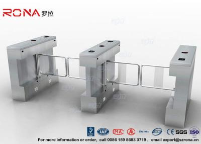 China Automatic Pedestrian Swing Gate with RFID Card Reader Infrared Sensor Security Turnstile 304 Stainless Steel 50kg for sale